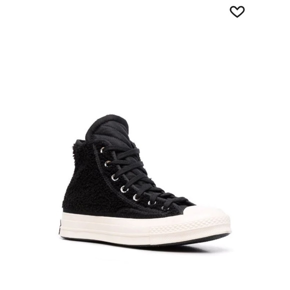 Converse | Shoes | Converse Chuck Faux Shearling Black High Top Sneaker ...